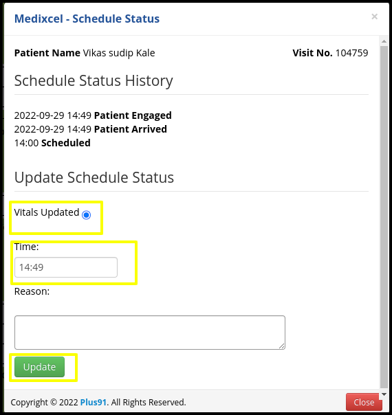 View and Modify the Schedule Status From the Appointment Calendar ...