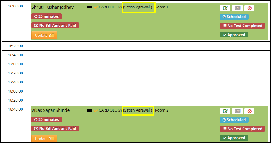 Find the appointment filter from the appointment schedule. – Medixcel ...