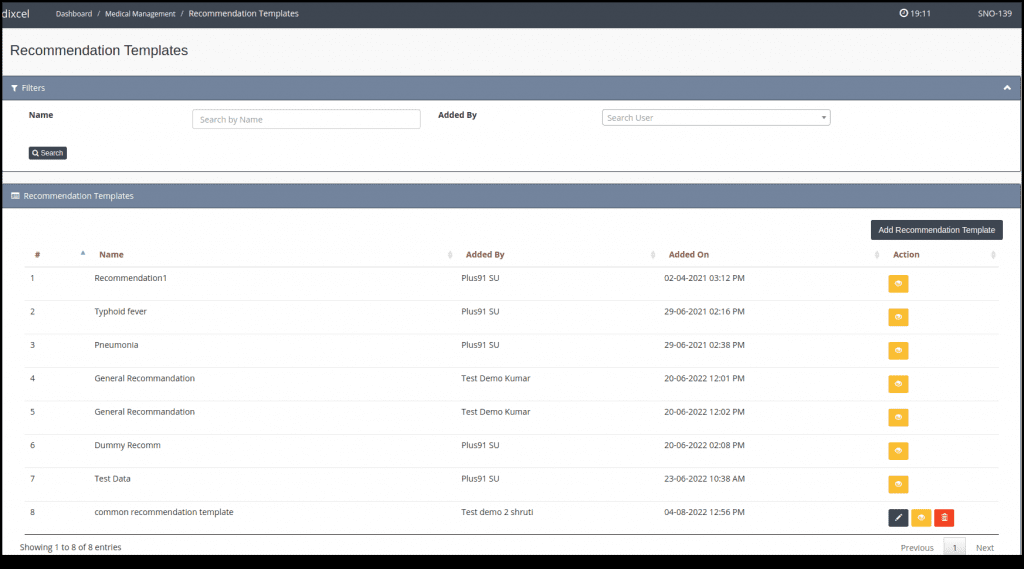 Designing And Functioning The Recommendation Template – Medixcel Support