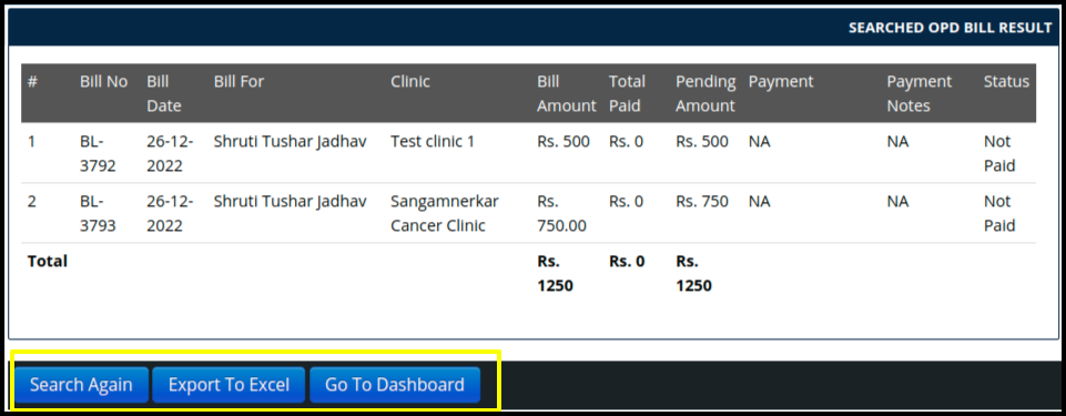 OPD Billing on Accounts Management. – Medixcel Support