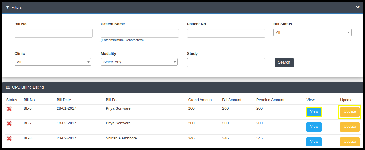 OPD Bill – Medixcel Support