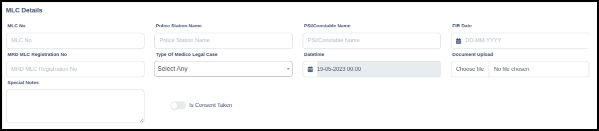 Medico Legal Case(New Screen) – Medixcel Support