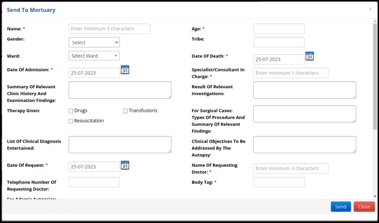 Mortuary Management – Medixcel Support