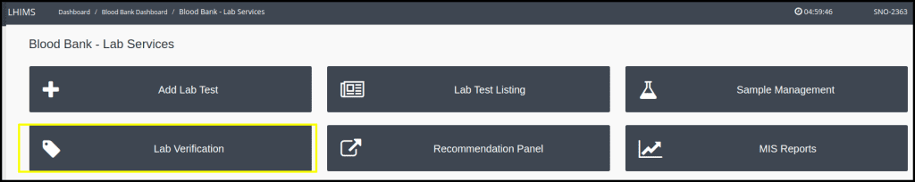 Blood lab verification – Medixcel Support