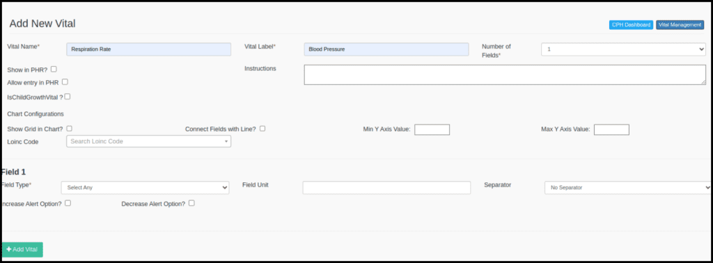 Add New Vitals – Medixcel Support