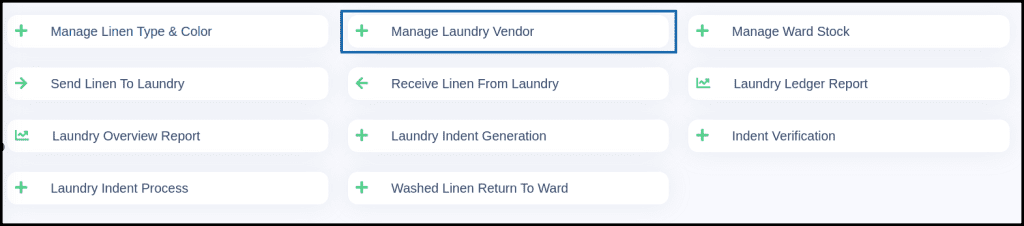 Manage Laundry Vendor – Medixcel Support